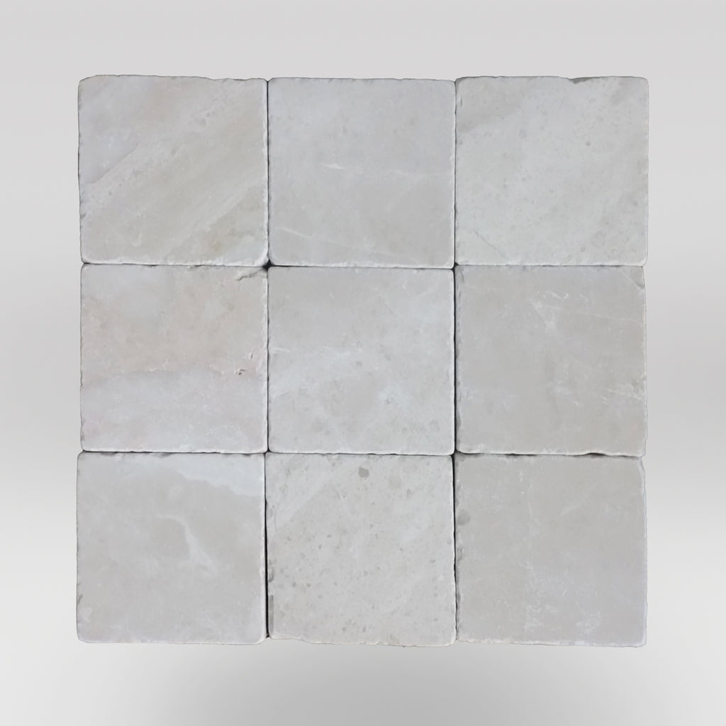 Ivory (White) Travertine Tumbled 3"x6" Tile - BigAppleMarble.com