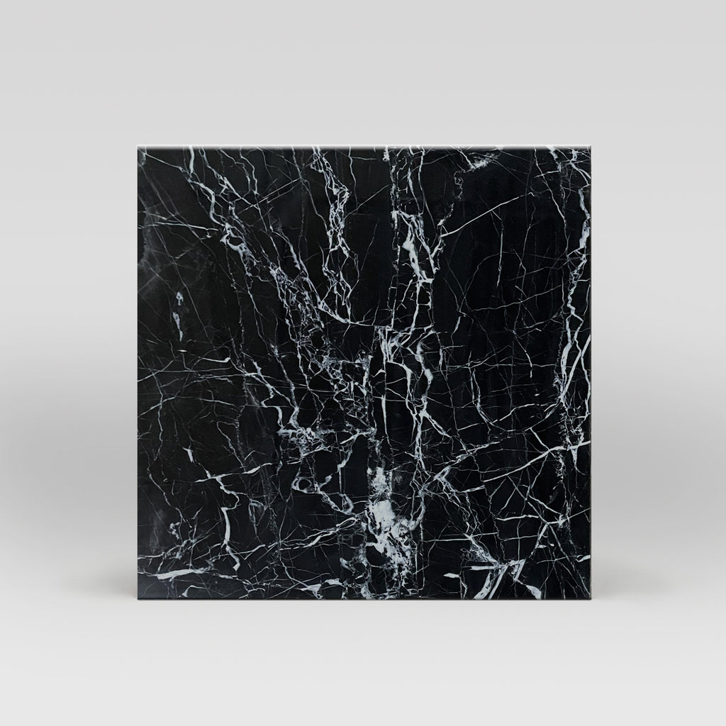 Nero Marqouina Polished 12"x12" Marble Tile - BigAppleMarble.com