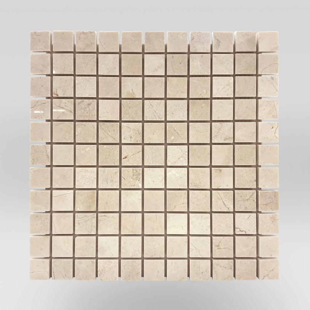 Crema Marfil Select Polished 1"x1" Marble Mosaic - BigAppleMarble.com