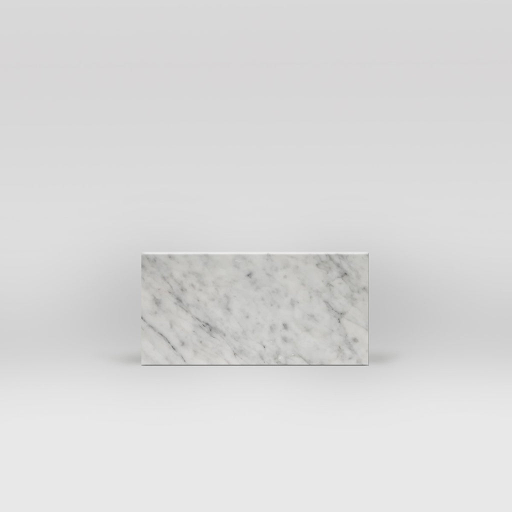 White Carrara Polished 3"x6" Marble Tile - BigAppleMarble.com